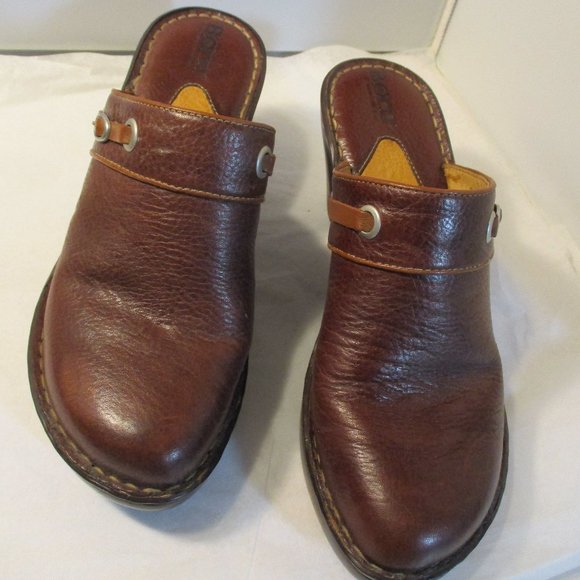 Born | Shoes | Womens Born Shoes Clogs Brown Leather Size 8 | Poshmark